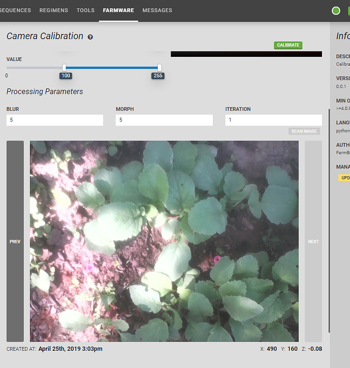 Camera calibration - scan image button disabled - Troubleshooting - FarmBot Forum